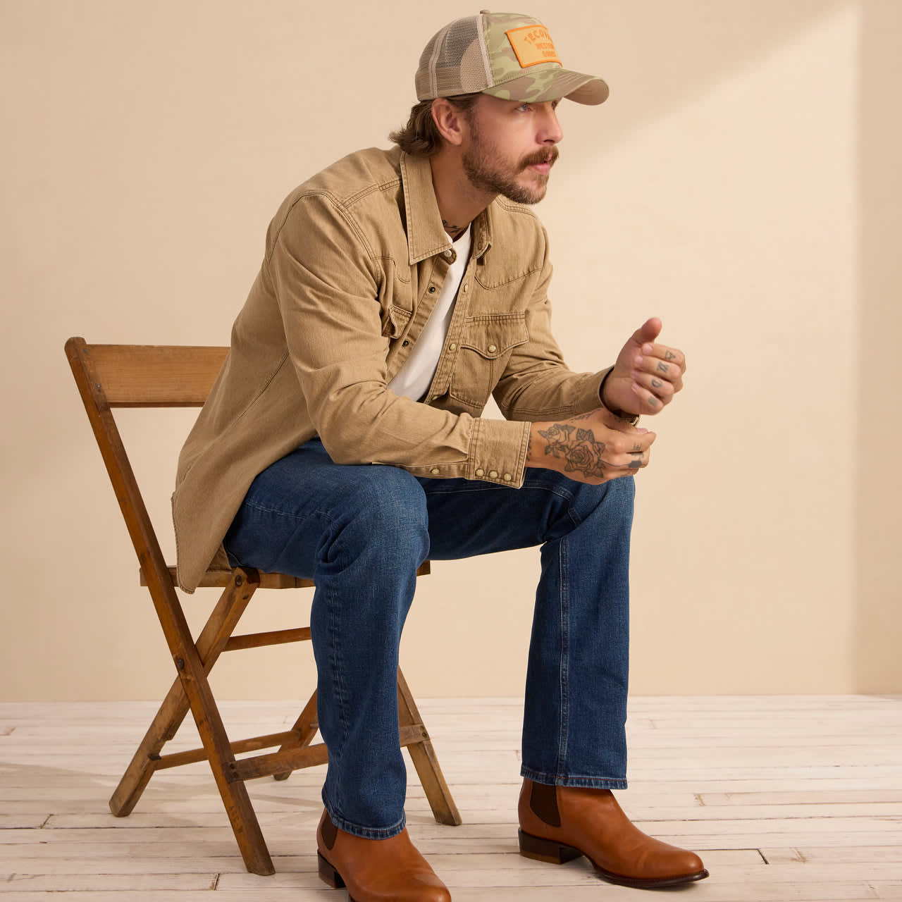 Men's Denim Pearl Snap Shirt | Tecovas Men's Denim Pearl Snap Shirt | Tecovas